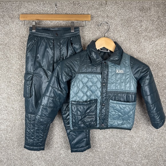 Kith | Jackets & Coats | Kith Kids Quilted Blocked Serpentine Puffer ...